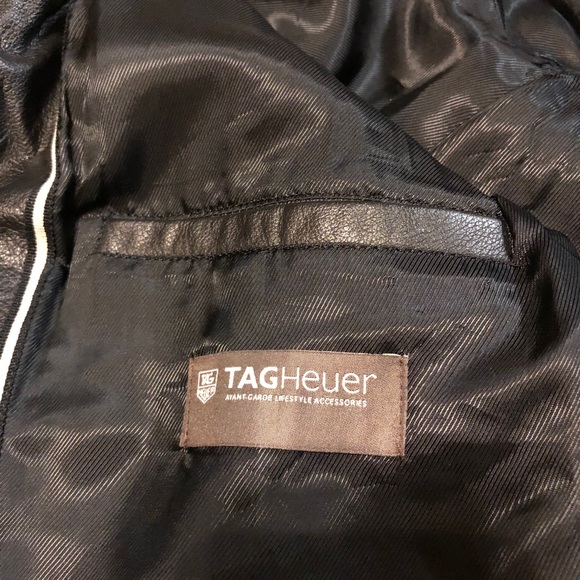 Tag Heuer | Jackets & Coats | Rare Tag Heuer Grand Prix Leather Jacket ...